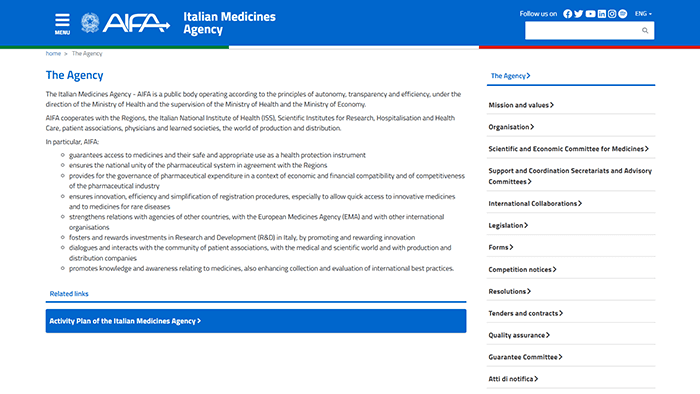 Pharmacovigilance in Italy: Helpful information and links.